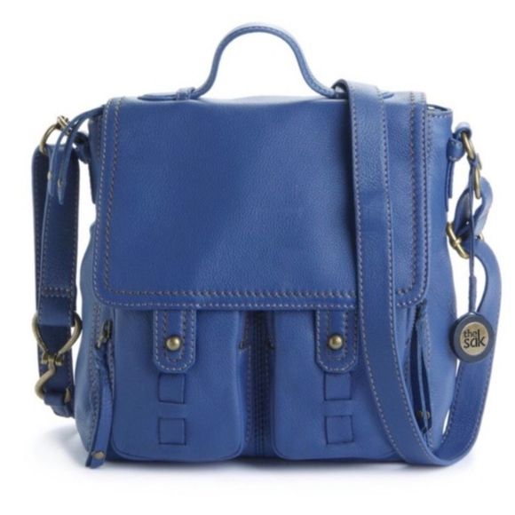 The Sak | Bags | Thesak Fontana Blue Leather Flap Crossbody Bag | Poshmark